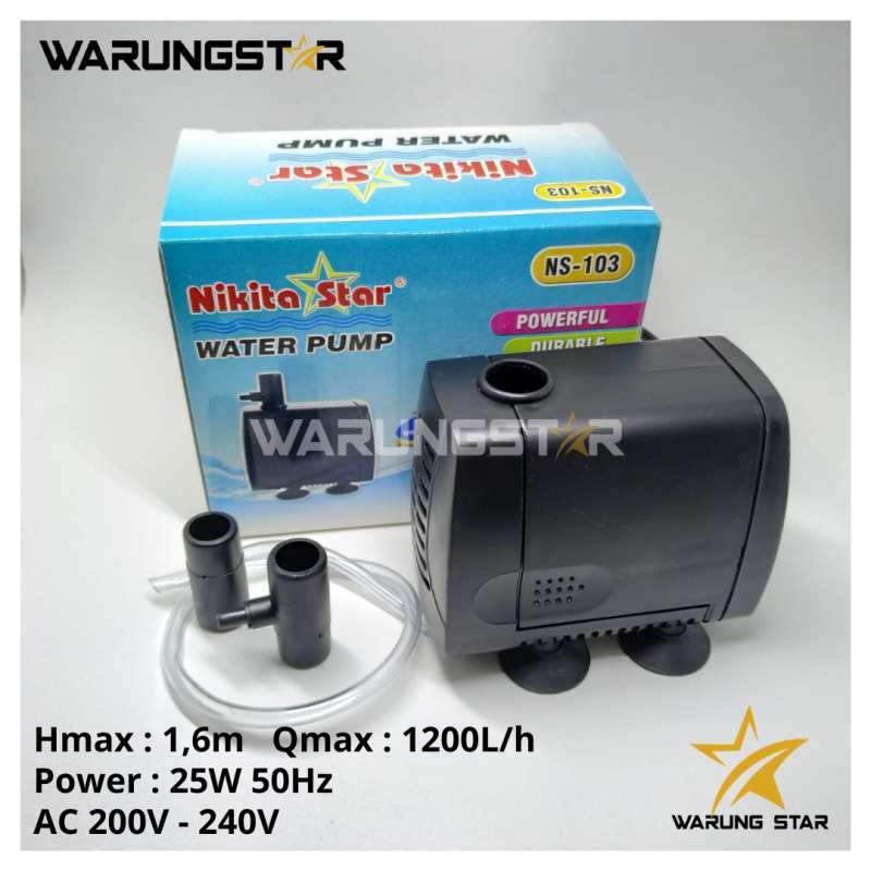 Jual Nikita Star Water Pump Ns-103 Mesin Pompa Aquarium / Mesin Pompa Kolam / Pompa Hidroponik ...