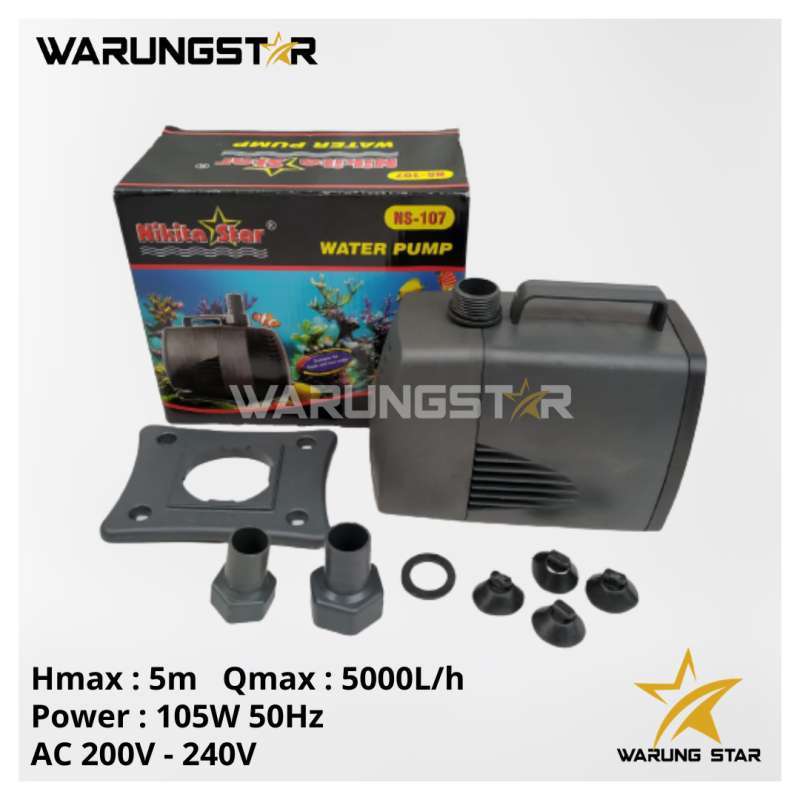 Promo Nikita Star Water Pump Ns-107 Mesin Pompa Aquarium / Mesin Pompa Kolam / Pompa Hidroponik ...
