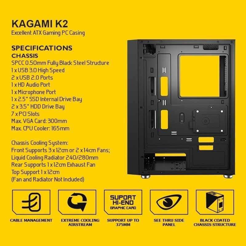 Jual Armaggeddon Kagami K2 Excellent ATX Gaming PC with RGB Lightning ...