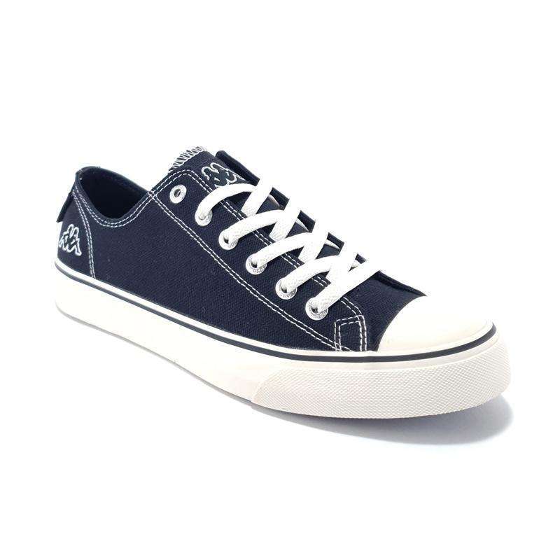 Promo Kappa Low Cut Rigel Sepatu Sneakers Unisex - Black White 43 ...