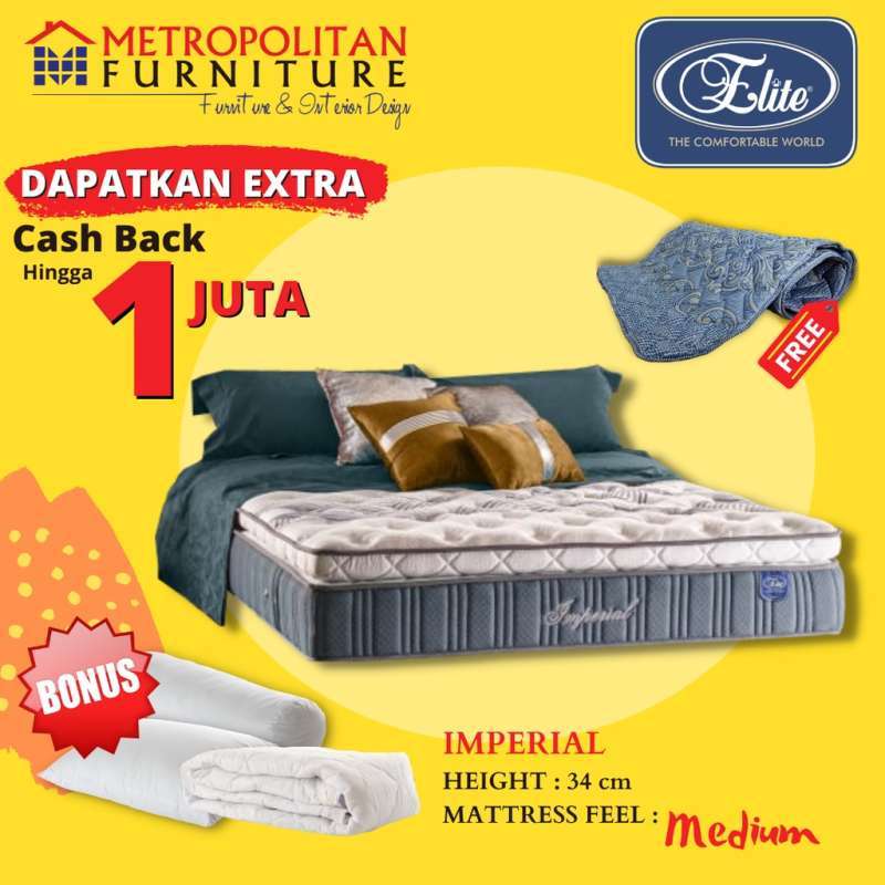 Promo Kasur Springbed Elite Imperial Spring Bed Pocket Spring Diskon 49 ...