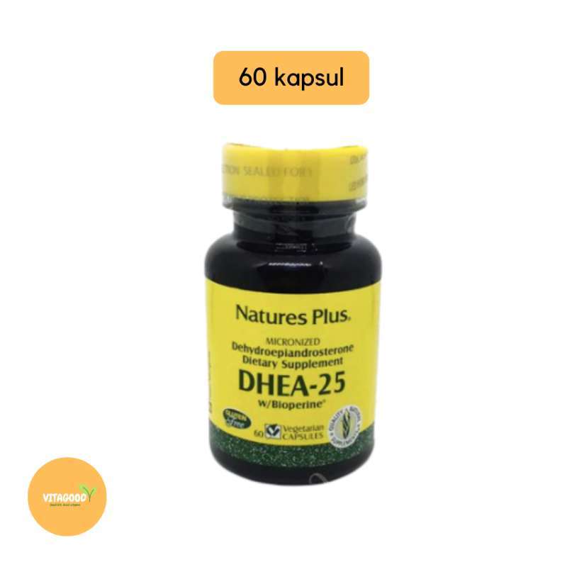 Jual Natures Plus DHEA 25 Bioperine Vitamin Hormon (60 kapsul) - 100% ...