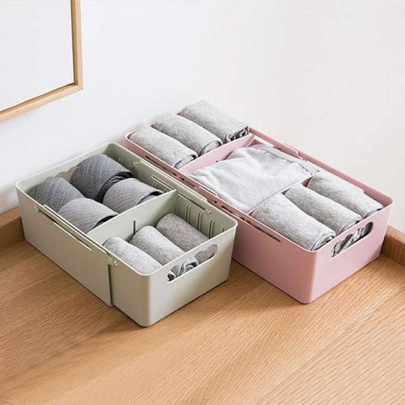 Jual Retractable drawer separated storage and sorting box 2 into the ...