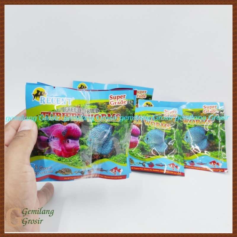 Jual Cacing Sutera Kering Recent Tubifex Worm 10 Gram Cacing Kering ...