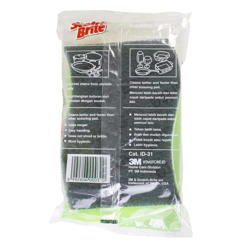 Jual Sabut Spons Premium 3m Scotch Brite Id-31 Sabut Spons Cuci Piring ...