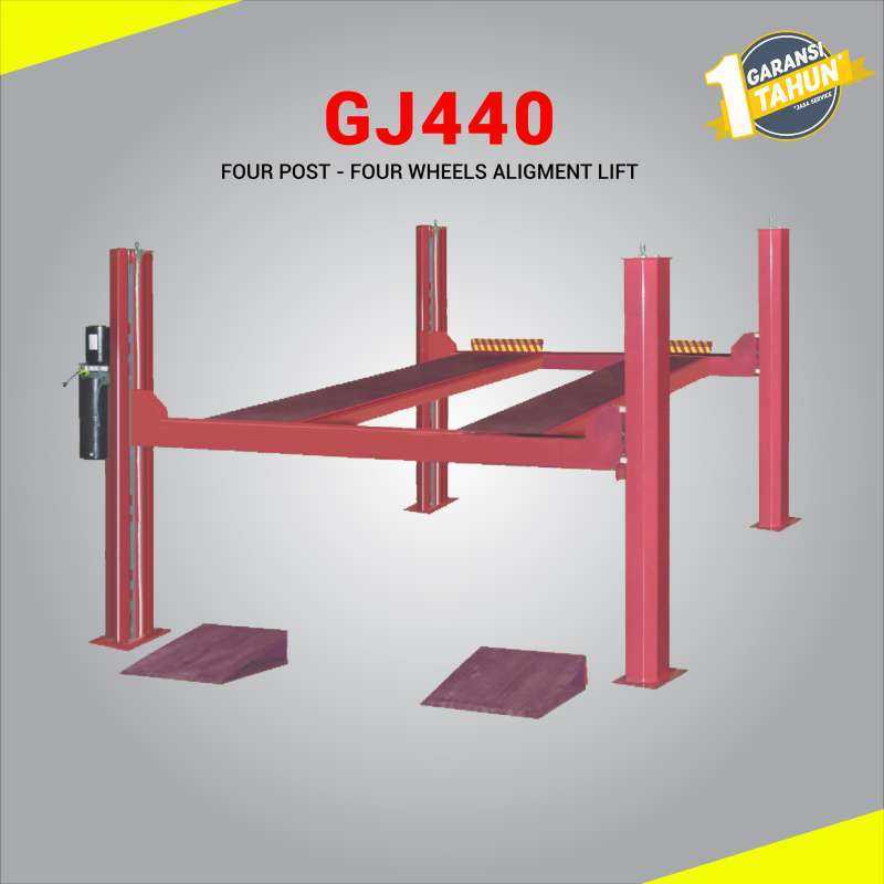 Jual Four Post Wheel Alignment Lift Mobil 4 Tiang Kapasitas 4 Ton 3hp ...
