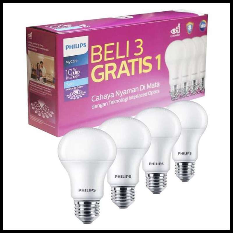 Jual PHILIPS LAMPU LED MYCARE 10W PAKET LED BULB 10 WATT ISI 4 PUTIH di ... Jual PHILIPS LAMPU LED MYCARE 10W PAKET LED BULB 10 WATT ISI 4 PUTIH di ...