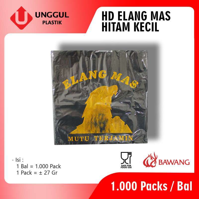 Promo PLASTIK HD HITAM ELANG MAS KUNING (KECIL) / BAL Diskon 20% di ...