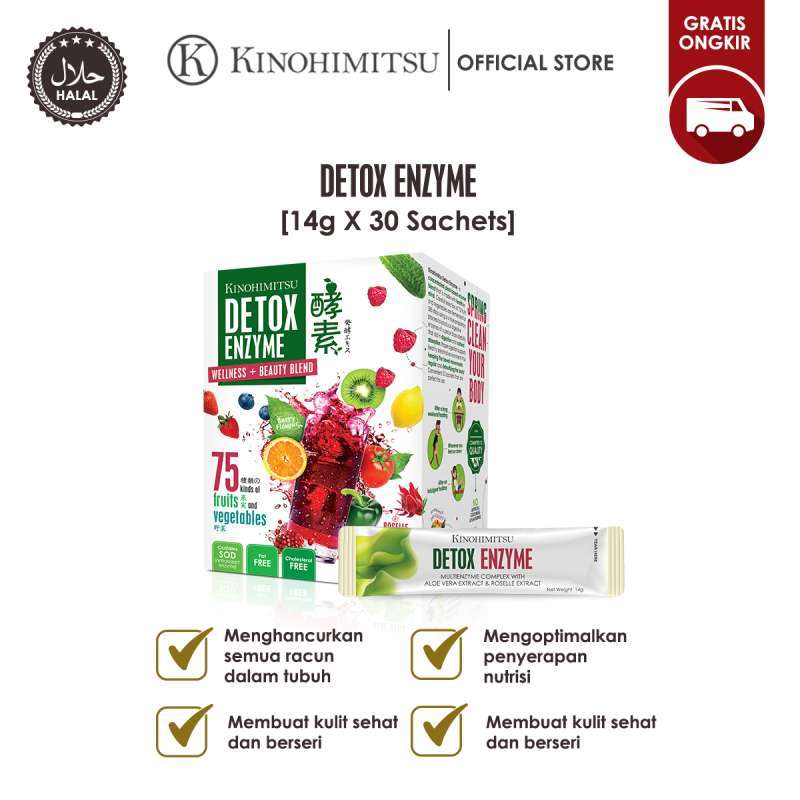 Promo Kinohimitsu Detox Enzyme 14g X 30 Sachets Diskon 33% di Seller ...
