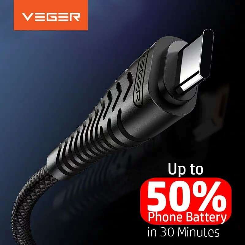 Jual Veger Kabel Data Cable V110 Usb Micro 2.4a 100cm Quick Fast ...