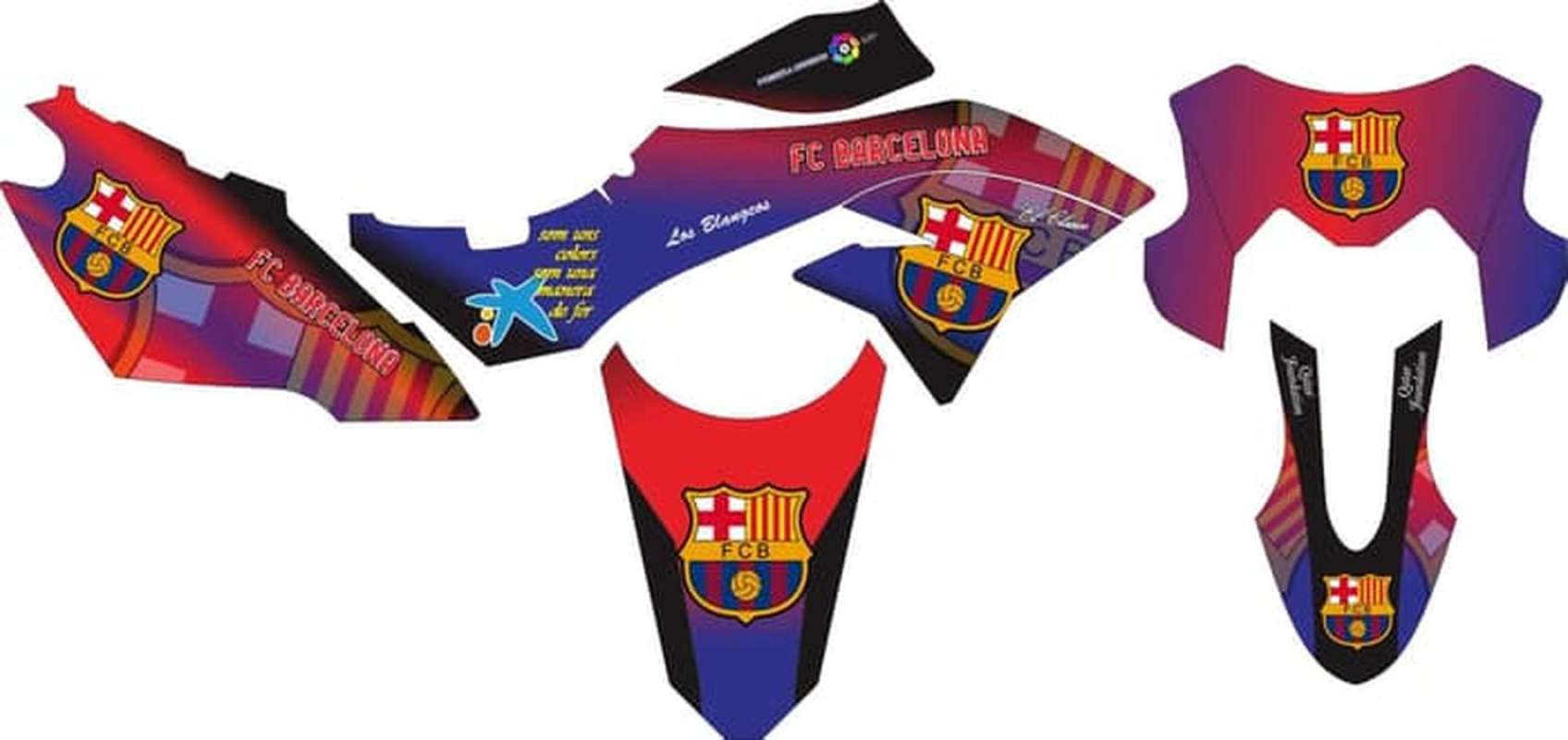 Jual Master Decal Stiker Striping Decal Motor Dtracker 150 Barcelona V2 ...