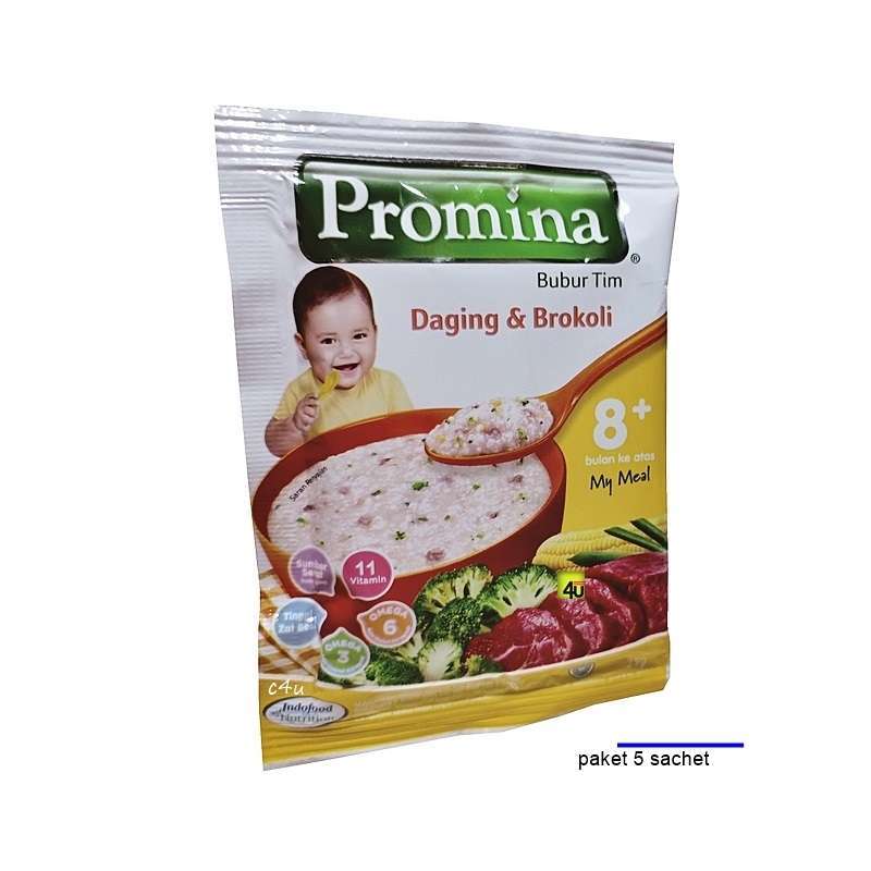 Jual Promina Bubur Tim Bayi Daging Brokoli - Paket 5 Sachet Di Seller ...