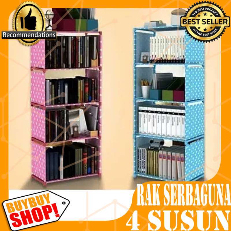 Promo Rak Buku Serbaguna Portable MultIfungsi 5 Tingkat 4 Susun / Rak ...