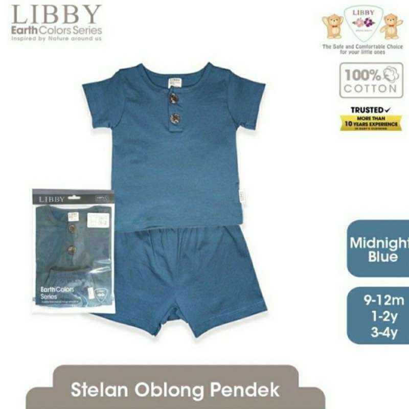 Jual Libby Earth Series Setelan Pendek Anak - MIDNIGHT BLUE 9-12 Bulan ...