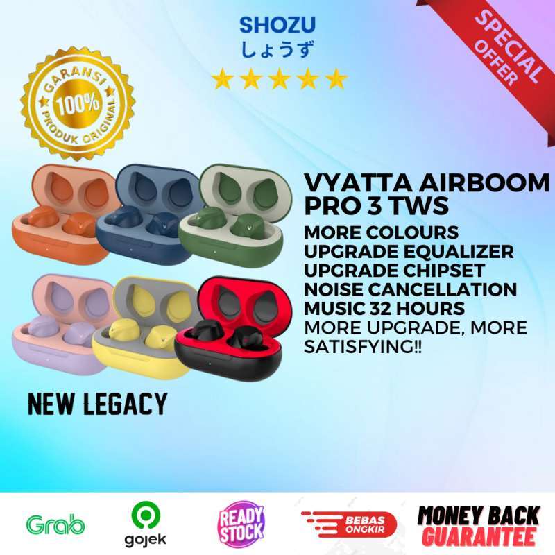 Promo VYATTA AIRBOOM PRO 3 TWS BLUETOOTH HEADSET - ENC, 32 Hours ...