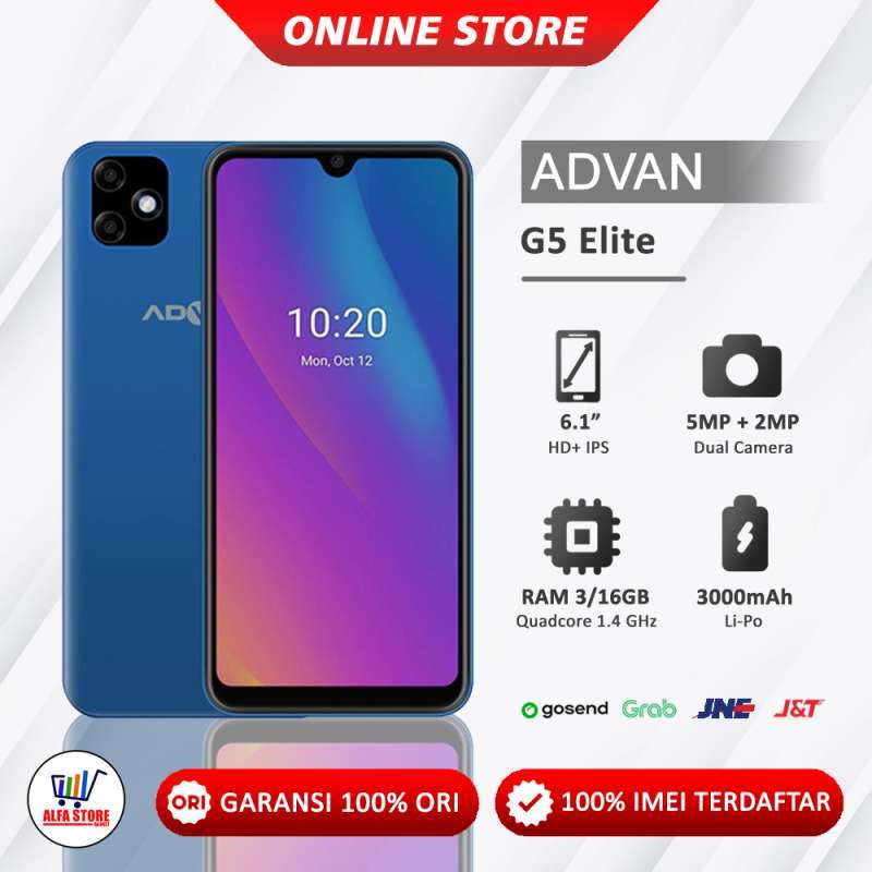 Jual Advan G5 Elite 6.1 Inci 3 GB 16 GB Octacore Smartphone Android 10 ...