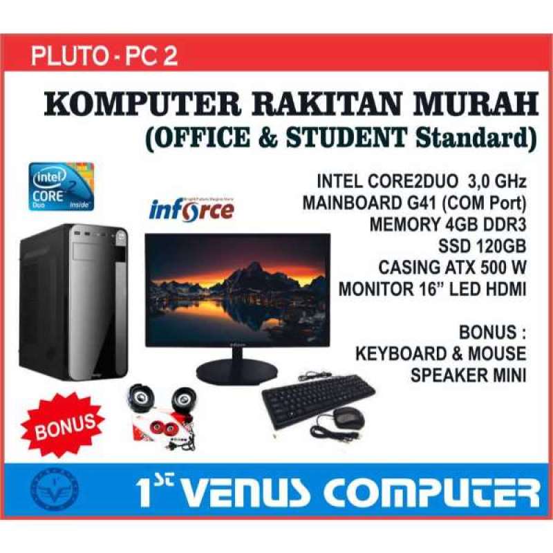 Promo Pc Rakitan Komputer Murah Office Student Standart Core2duo 16 ...