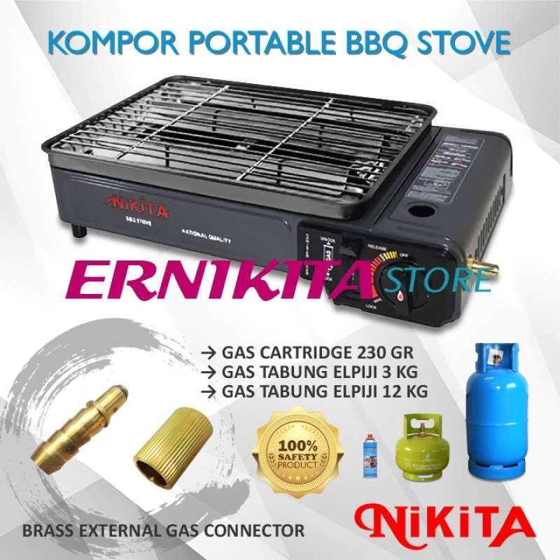 Jual Nikita Kompor Portable Bbq 2 In 1 - Multi Grill Panggangan ...