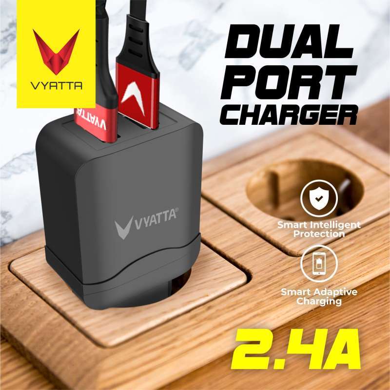 Promo VYATTA Dual Port 2.4A Fast Charger - GARANSI 12 BULAN TANPA BATAS ...