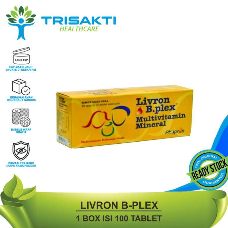 Jual LIVRON B-PLEX multivitamin 1 box isi 100 tablet di Seller Trisakti ...