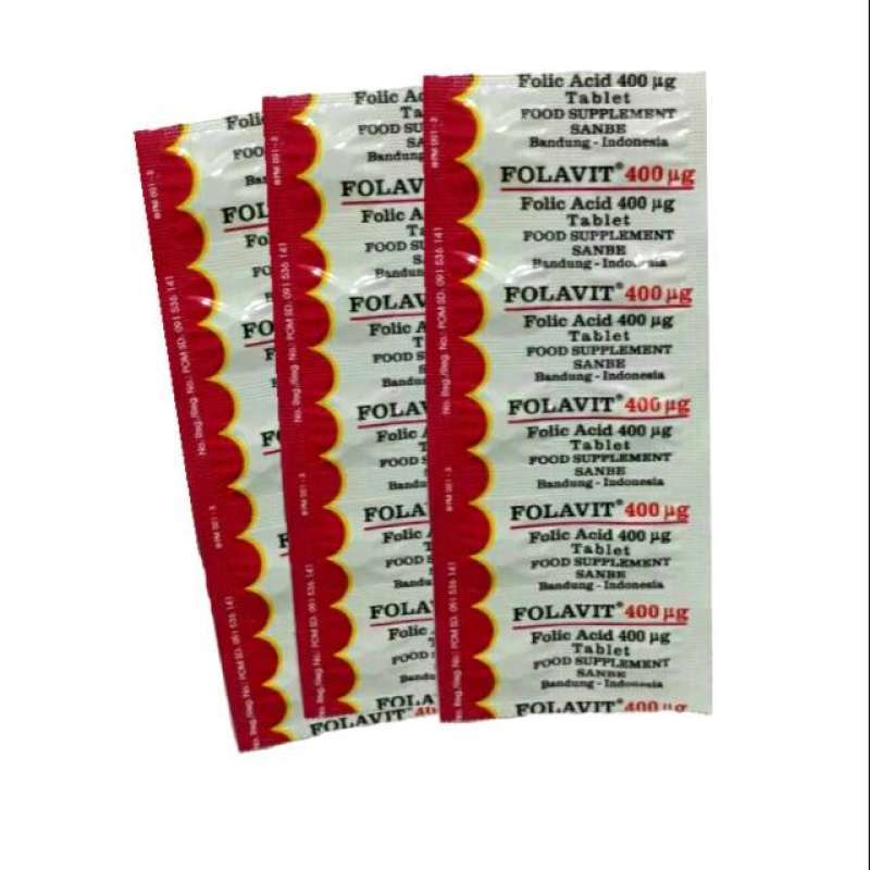 Promo Folavit Tablet Obat Kesehatan [400 Mcg/ 2 Strip/ 10 Tablet-strip ...