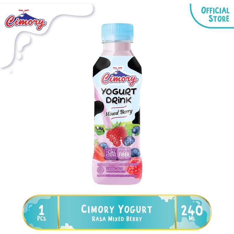 Jual CIMORY UHT Yogurt Drink Mixed Berry [200 mL] Halal di Seller ...