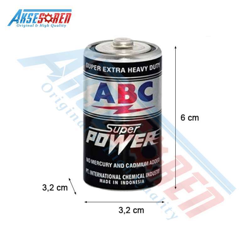 Promo [original] Baterai Besar Abc Super Power Tipe Ukuran D / Battery ...
