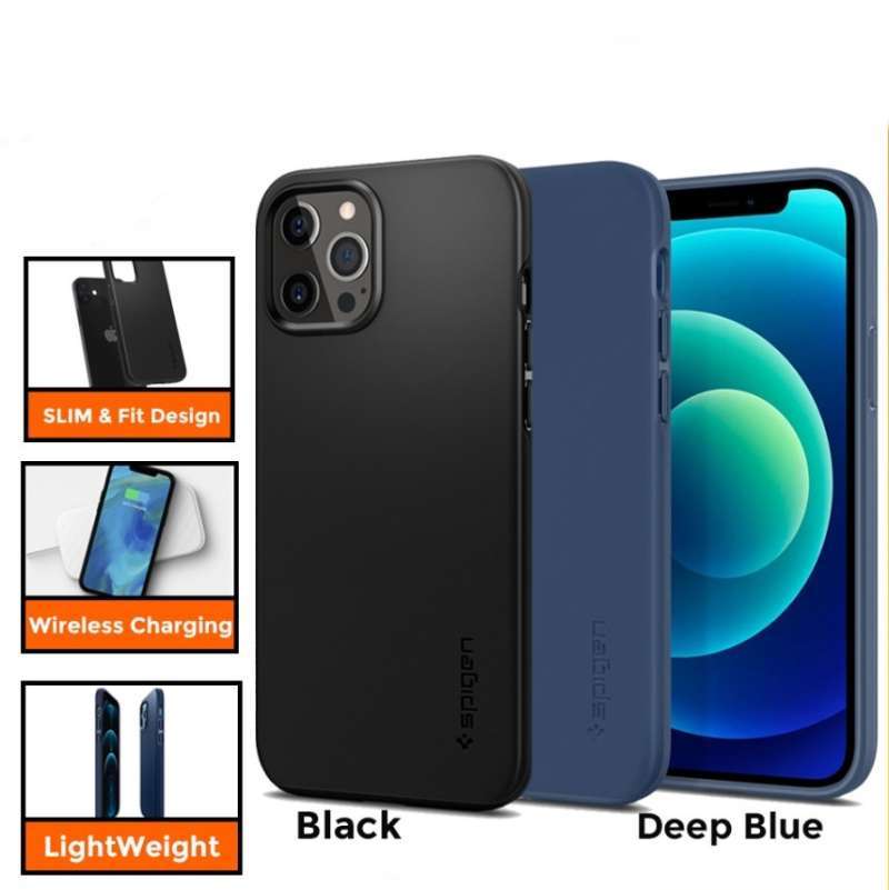 Promo Case iPhone 12 Pro Max / Pro / 12 Mini Spigen Thin Fit Pro Slim ...