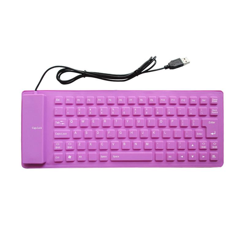 Jual Universal Flexible USB Mini Keyboard - Ungu Muda di Seller Juragan ...