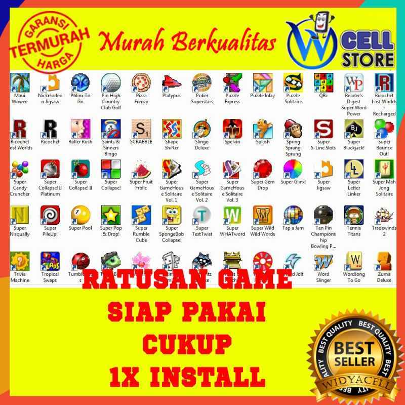 Jual Paket Komplit Bundle 150 Games Pc Offline Siap Pakai By Gamehouse ...