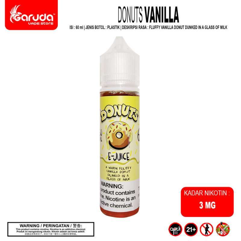 Jual Liquid Donuts Series Ejm 3mg 60ml Bercukai Vanilla Di Seller ...