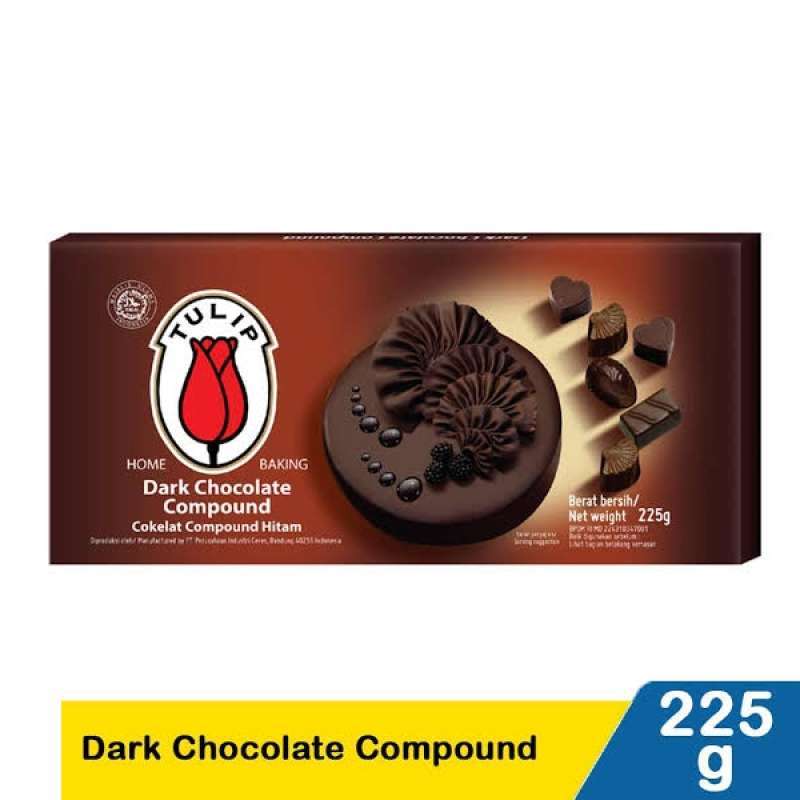 Promo Tulip Dark Chocolate Compound 250g Coklat Hitam Compound Diskon 8 ...