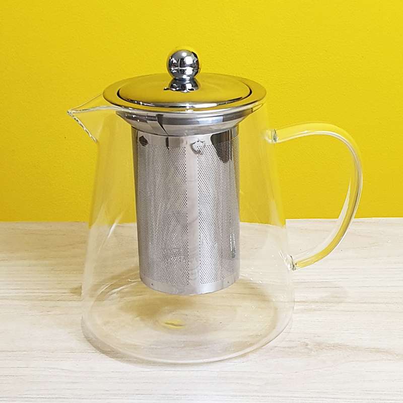 Jual Teko Teh Kaca 950 ml Saringan Infuser Teh Herbal Teapot Server ...