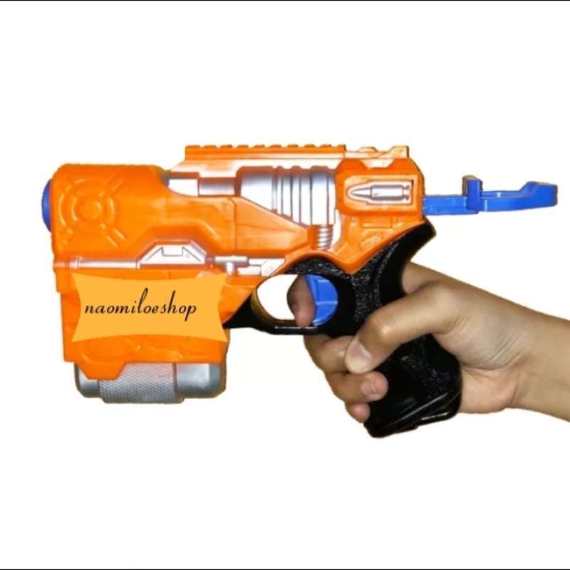 Jual Mainan Anak Pistol Semi Auto Soft Gun Super Shoot 6 Peluru E Di ...