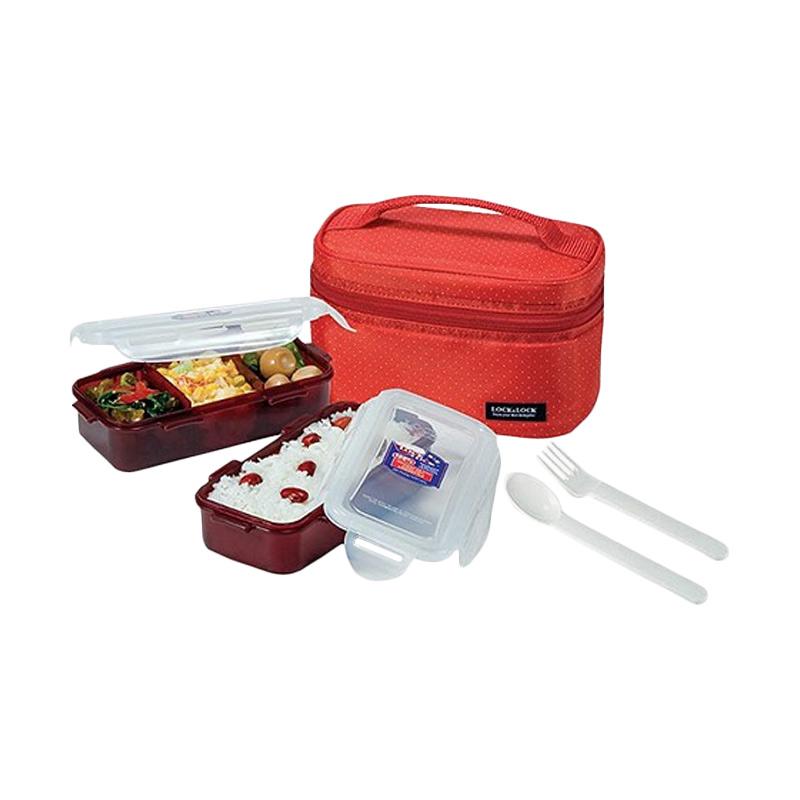 Jual Lock & Lock 2p Lunch Box Set Peralatan Makan - Red Di Seller ...