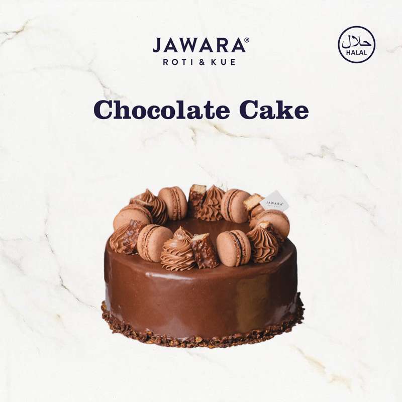 Jual Chocolate Cake | Jawara Roti & Kue | 20 Cm | Kue Ulang Tahun Halal ...