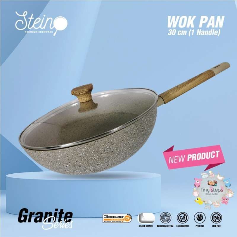 Jual READY Steincookware Stein Wok Pan 1 handle 30cm Granite ...