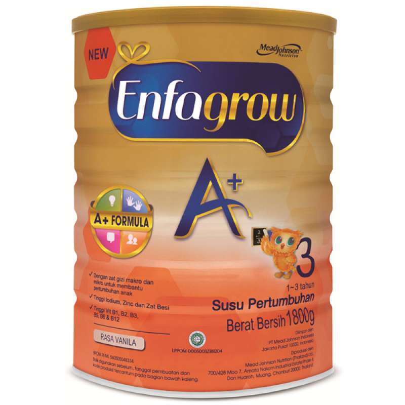 Jual ENFAGROW A plus 3 VANILA BOX 1800 g di Seller Hypermart Solo Grand ...