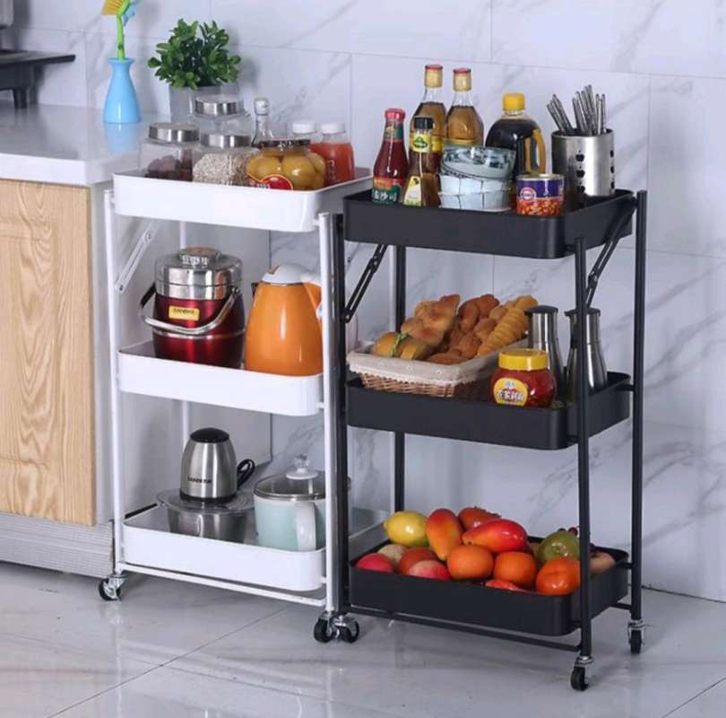 Jual Rak Lipat 3 Susun Besi dengan Roda - Putih di Seller FBrother ...