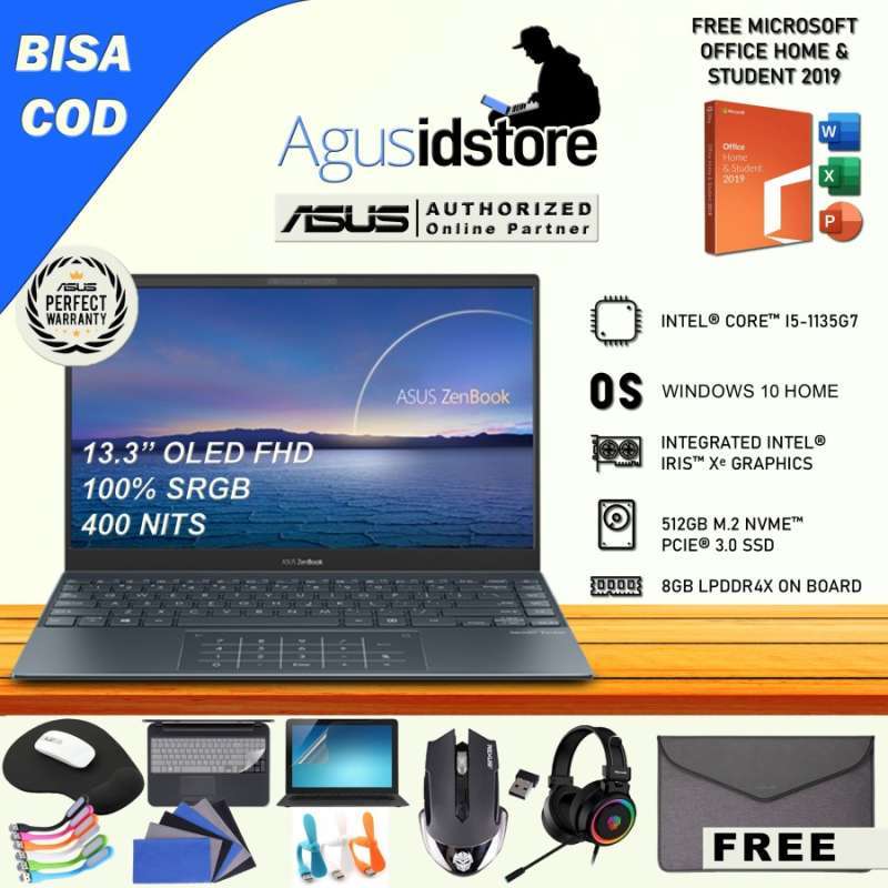 Jual Laptop Asus Zenbook Ux325ea Core I5-1135g7 8gb 512gb Ssd 13.3 Oled ...