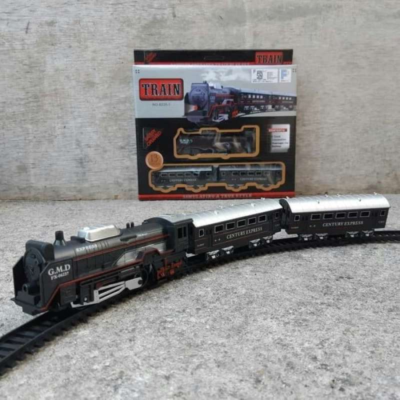 Jual Mainan Kereta Api Rail King Train Set Gerbong Classic Track Set di ...