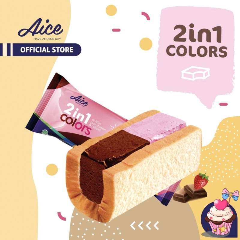 Promo Aice es krim 2 in 1 colors 1 box isi 36 pcs Diskon 10% di Seller ...