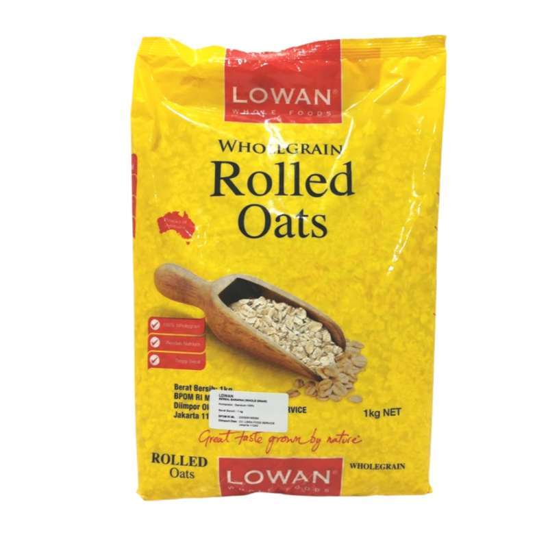 Jual Lowan Whole Grain Rolled Oats 1 kg Lowan Rolled Oat di Seller ...