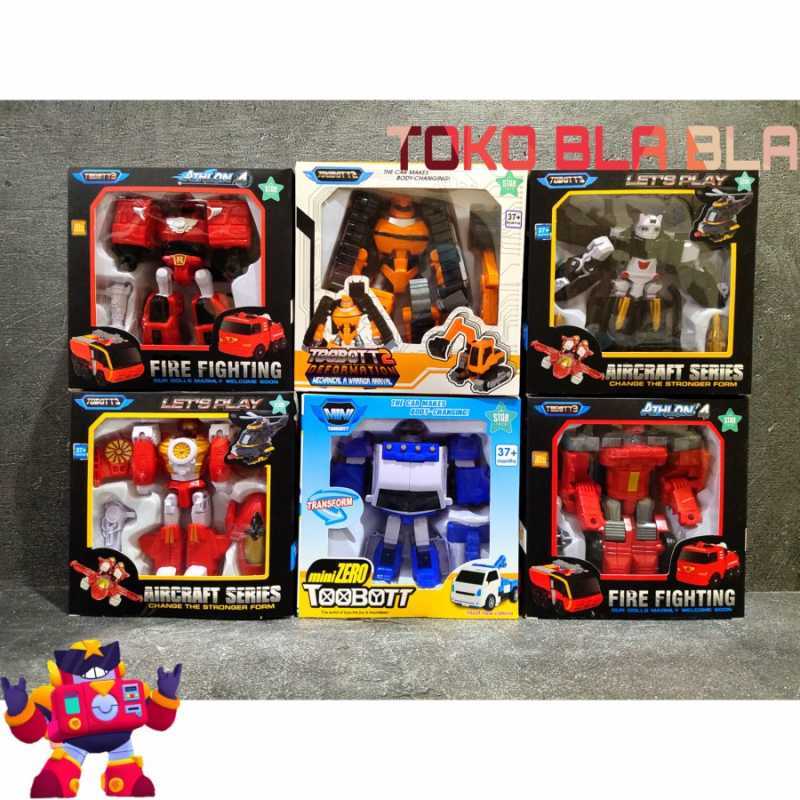 Jual Mainan Tobot Mini Deformation Air Craf Series Robot Mini - Kuning ...