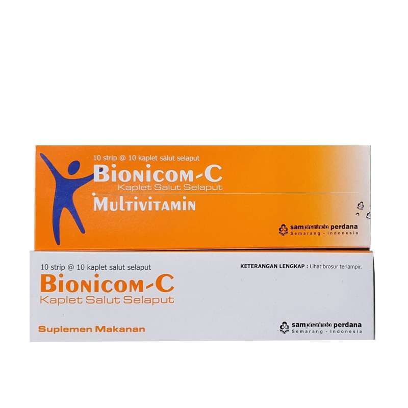 Jual Sampharindo Bionicom C Kaplet Multivitamin Suplemen Daya Tahan ...