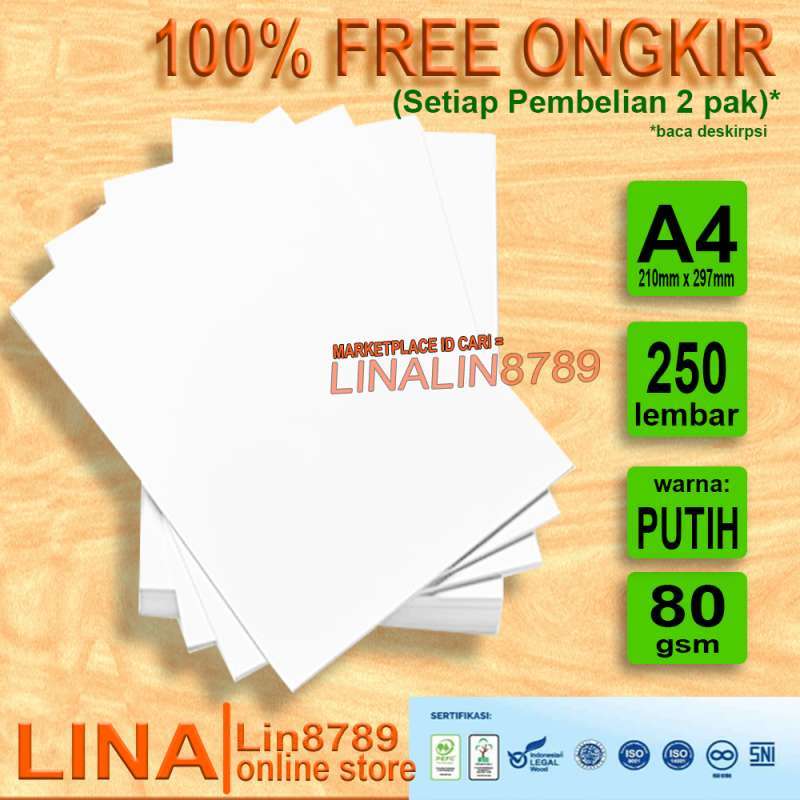 Promo KERTAS HVS A4 80GR | KERTAS A4 80GSM Diskon 28% di Seller Dexter ...