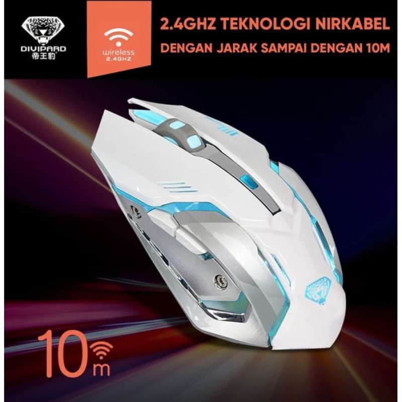 Promo Divipard Gaming Mouse Q1 Wireless Diskon 40% Di Seller Alexamiro ...