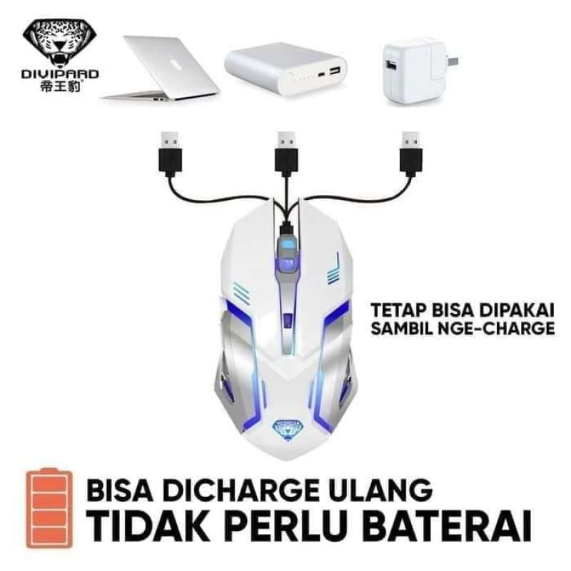 Promo Divipard Gaming Mouse Q1 Wireless Diskon 40% Di Seller Alexamiro ...