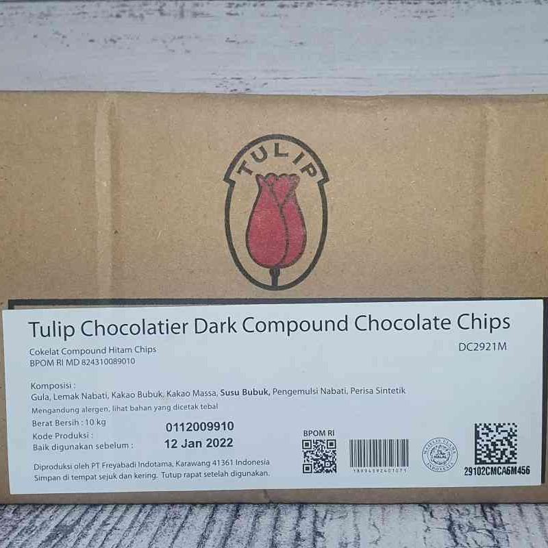 Jual Tulip Choco Chip Dark Chocolate 500 gr / Coklat Choco Chips di ...