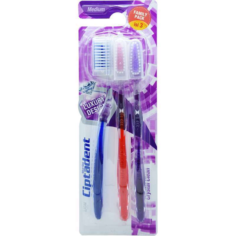 Jual Ciptadent Sikat Gigi Crystal Clean Medium 3pcs di Seller Yuna ...